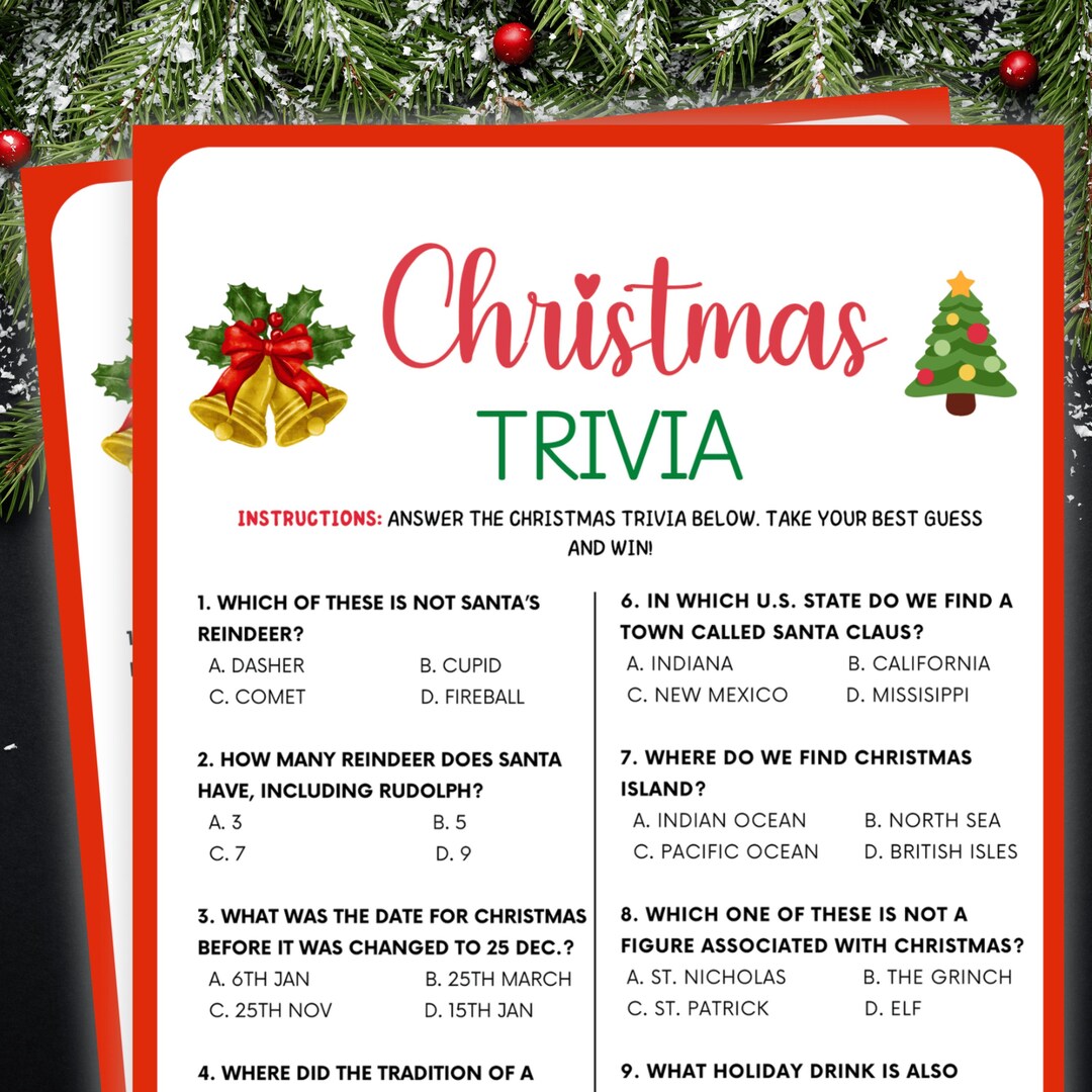Christmas Trivia, Christmas Games, Holiday Games, Christmas Party Games ...