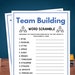 Team Building Games, Team Building Word Scramble, Team Building Party ...