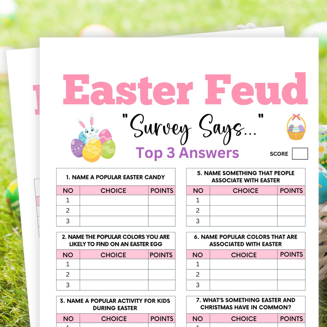 Easter Games, Easter Family Feud, Easter Party Games, Easter Activity ...