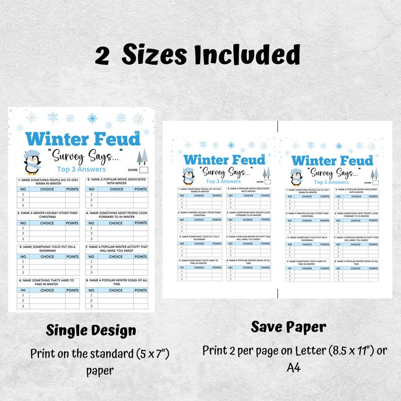 Winter Games, Winter Feud, Winter Trivia, Winter Party Games, Winter ...