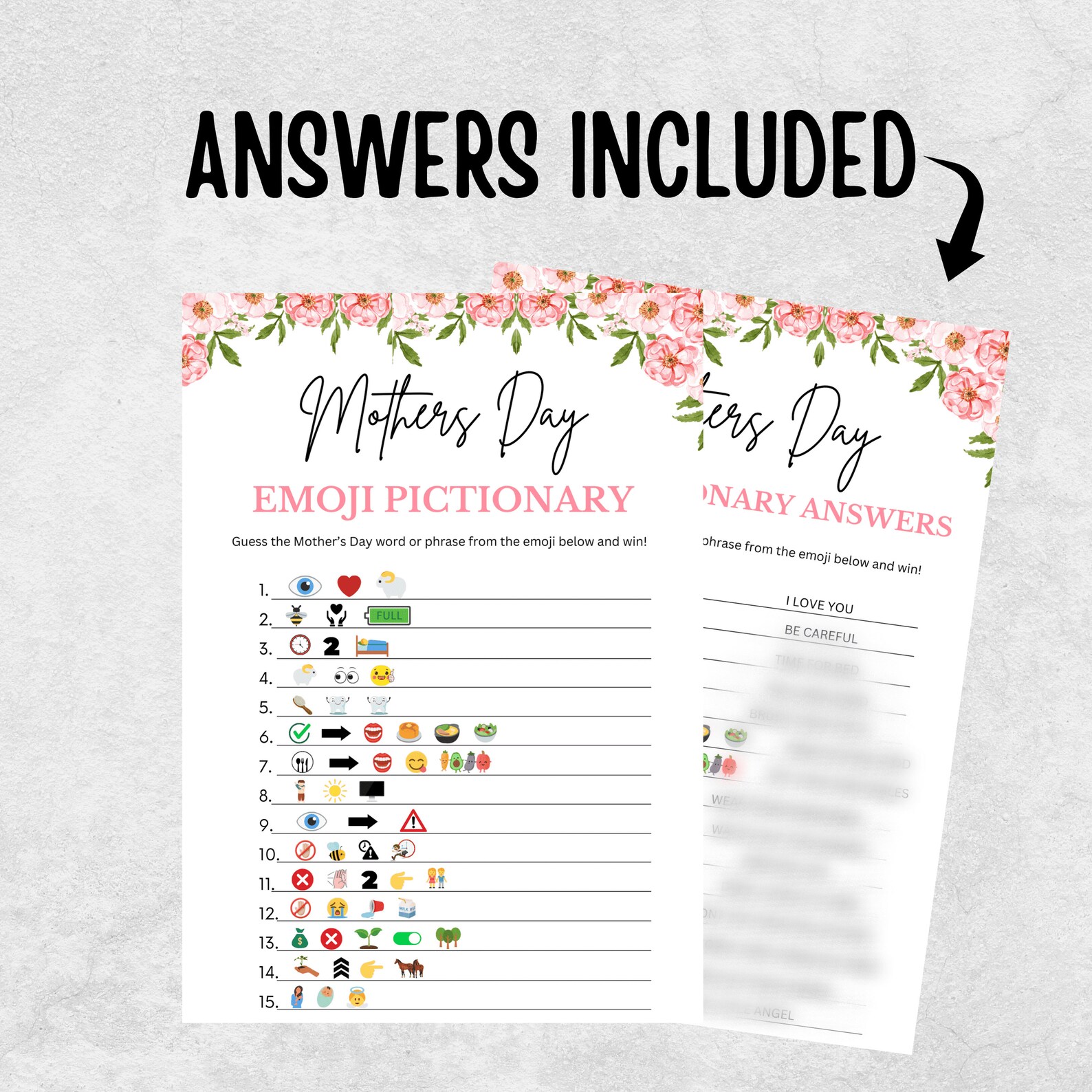 Mothers Day Trivia, Emoji Pictionary, Mothers Day Games for Kids ...