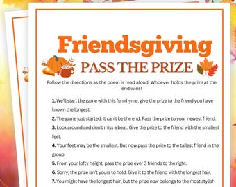 Thanksgiving Games, Pass the Prize, Thanksgiving Party Games ...