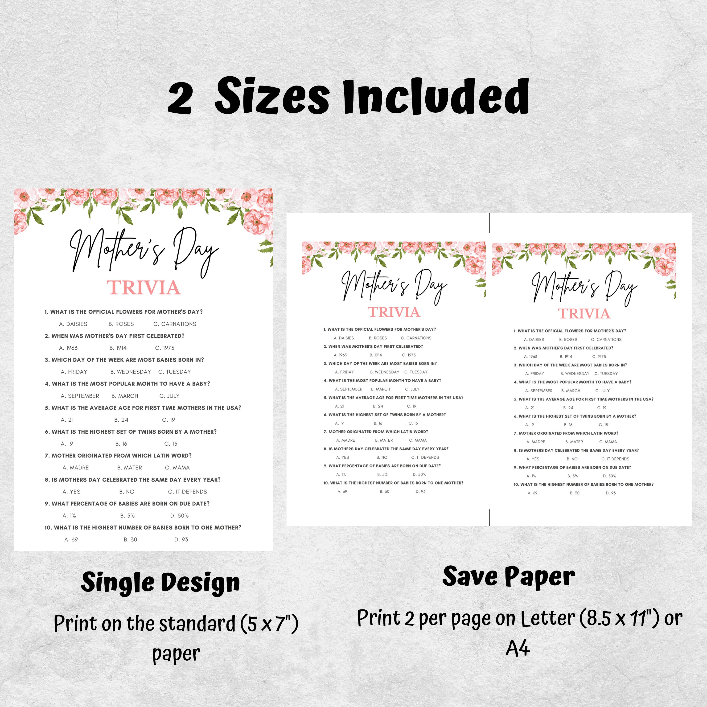 Mothers Day Games, Mother's Day Trivia, Games for Mom, Games for Her ...