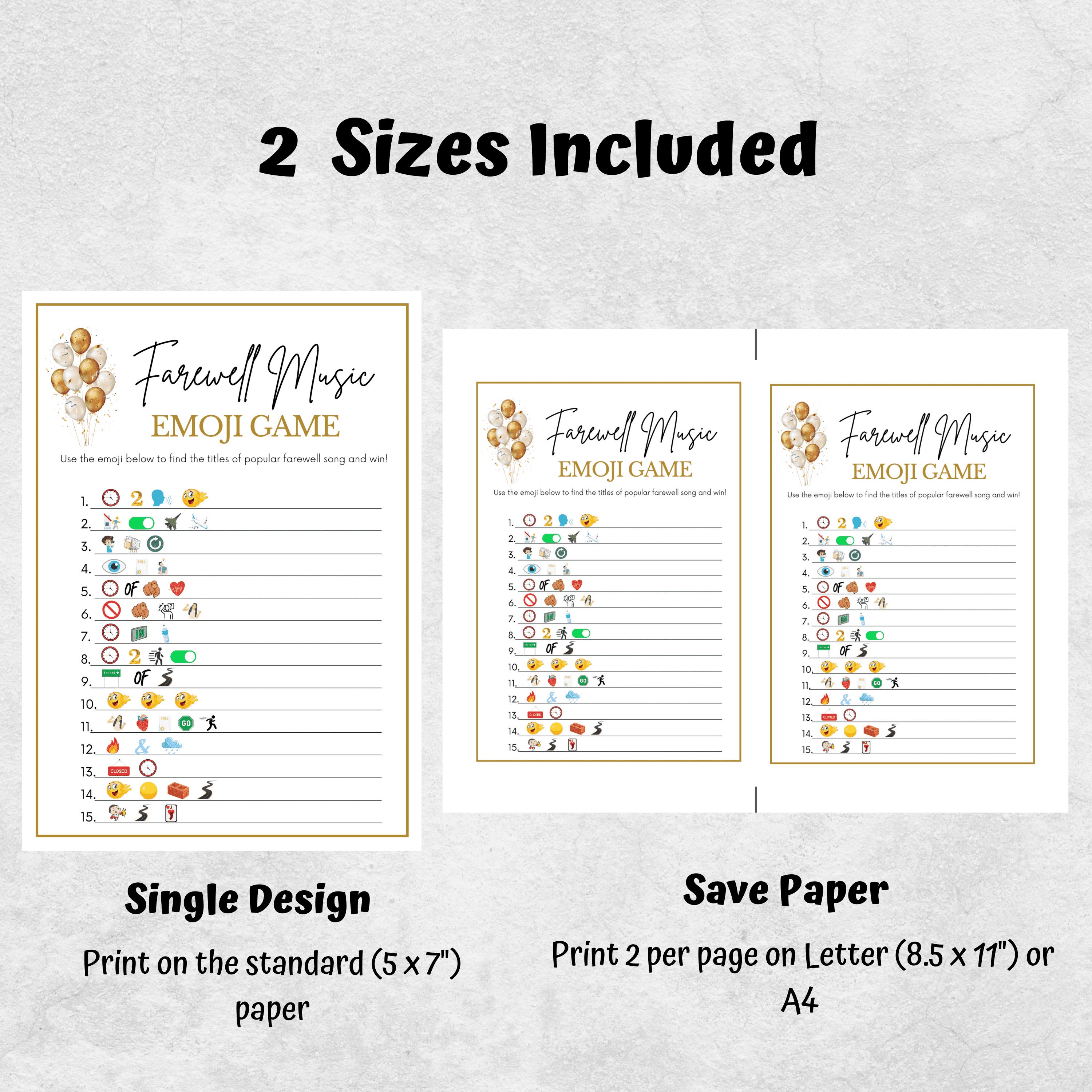 Farewell Party Games, Farewell Music Emoji Trivia, Farewell Party Games ...