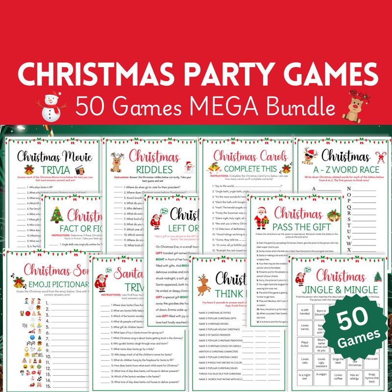 Christmas Party Games - Etsy