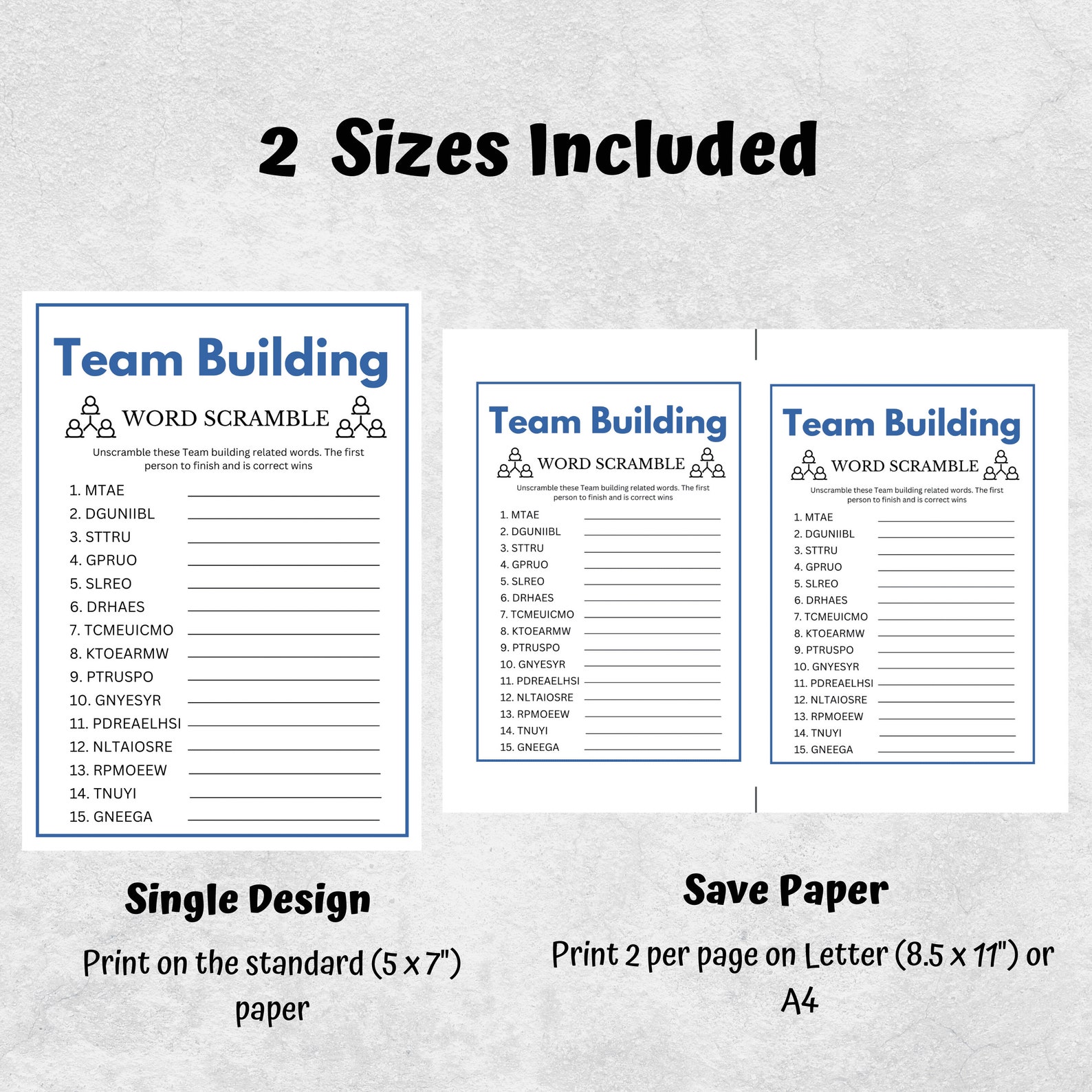 Team Building Games, Word Scramble, Team Building Party Games, Team ...