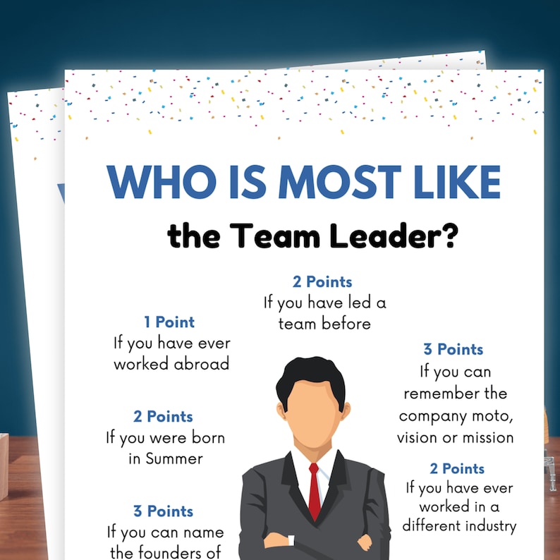Team Building Games, Who is Most Like the Team Leader, Team Building ...