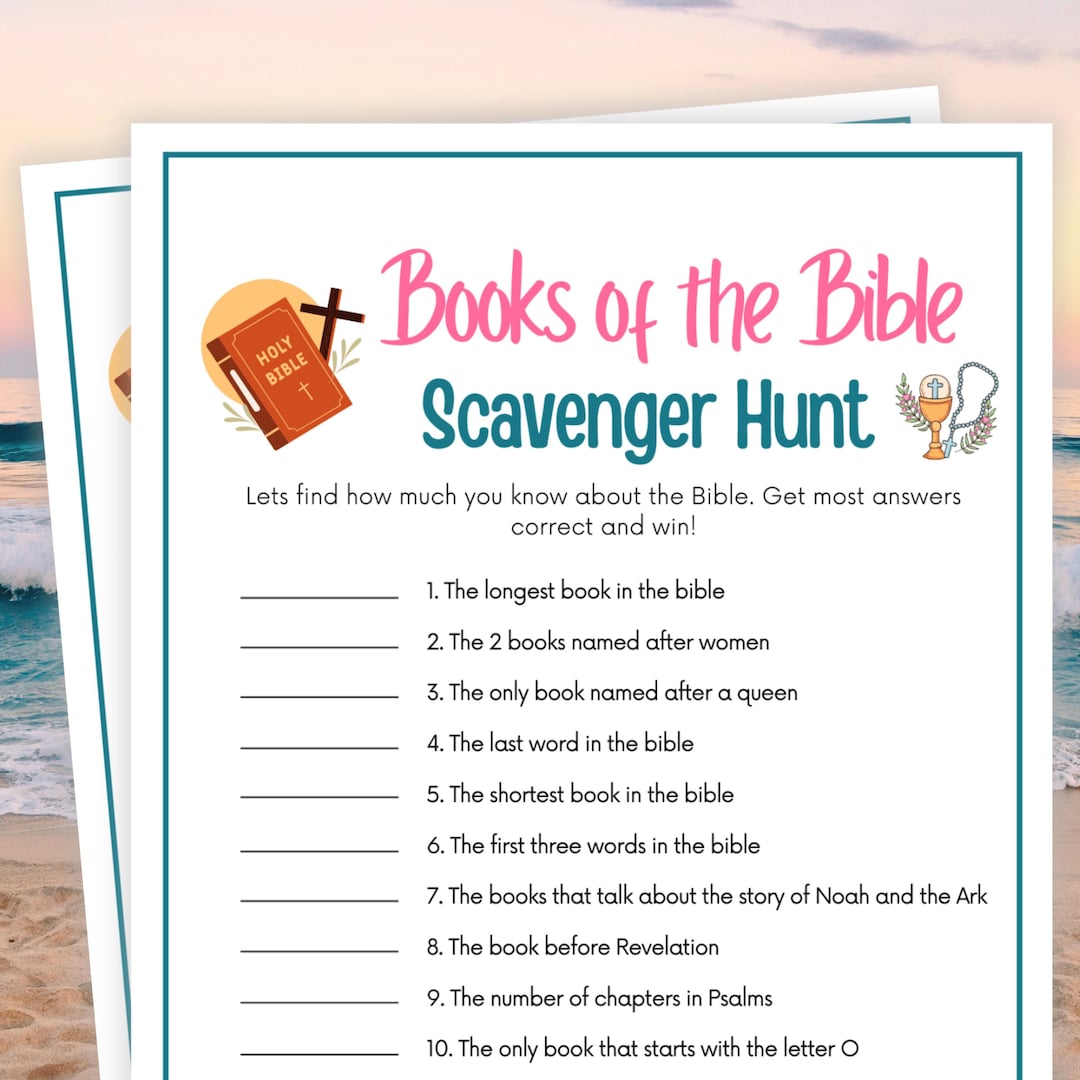Bible Games, Bible Scavenger Hunt, Bible Games for Kids and Adults ...
