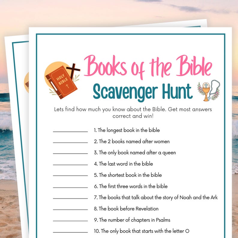 Bible Games, Bible Scavenger Hunt, Bible Games for Kids and Adults ...