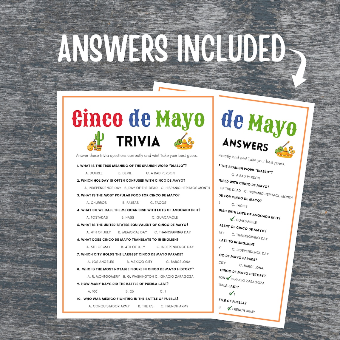 Cinco De Mayo Games Bundle, 35 Game SUPER Bundle, Cinco De Mayo Party ...