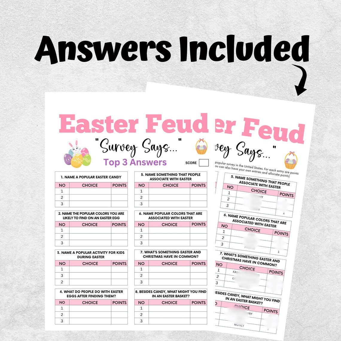 Easter Games, Easter Family Feud, Easter Party Games, Easter Activity ...
