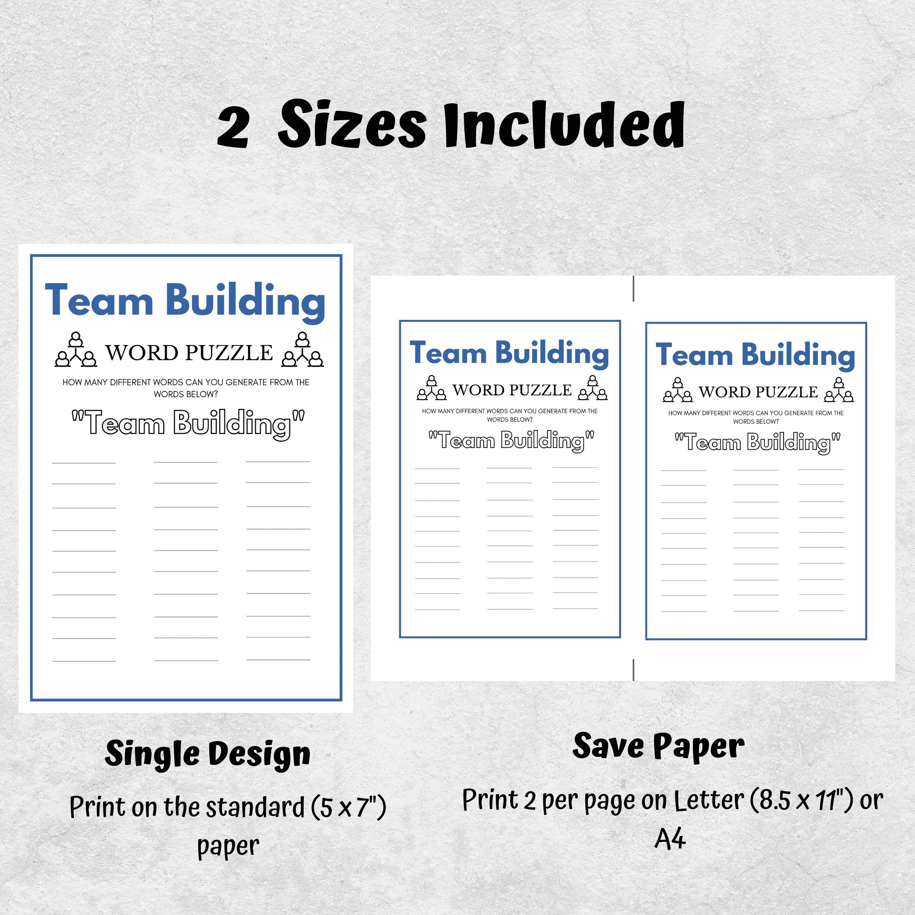 Team Building Games, Word Puzzle, Team Building Games for Co-workers ...