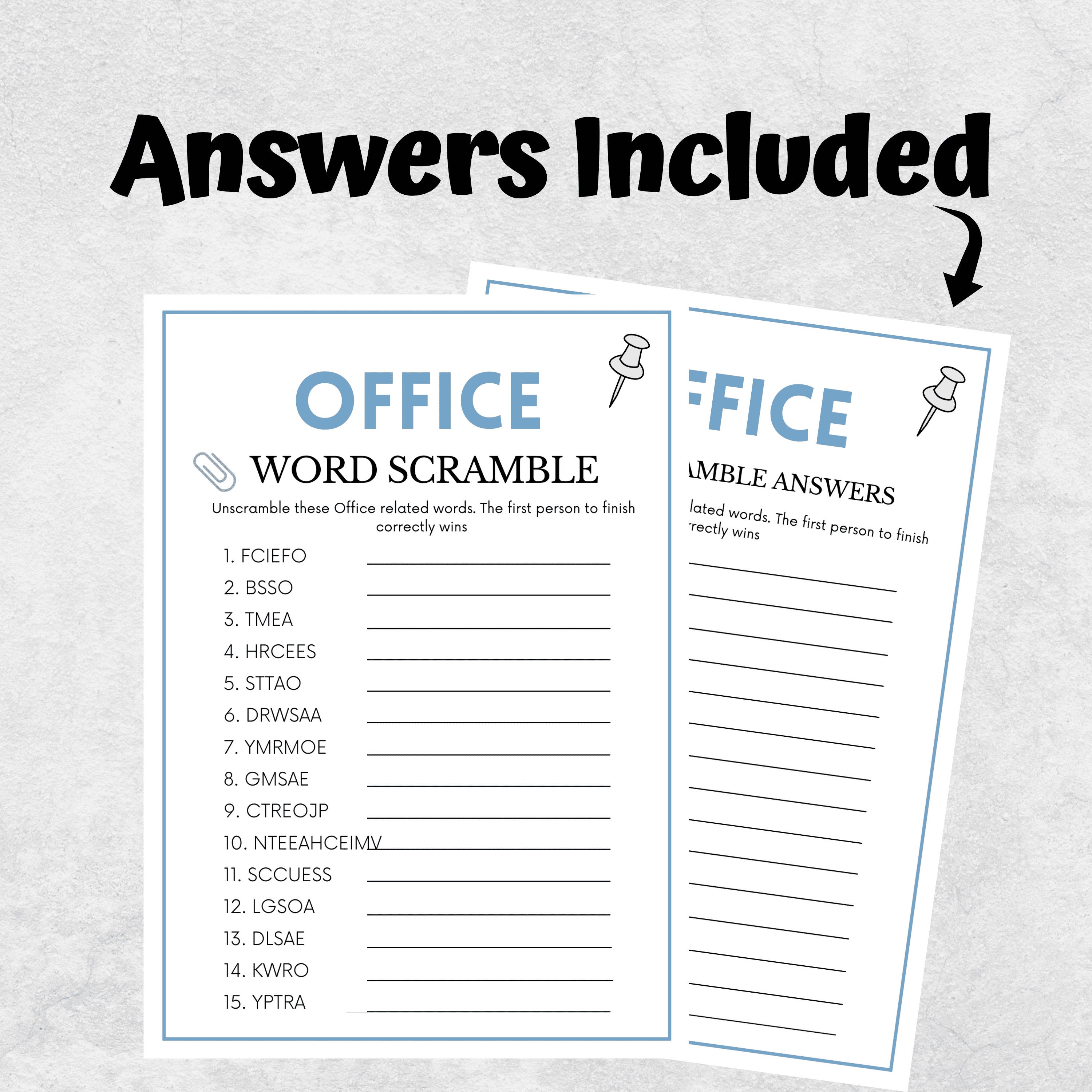 Office Party Games, Word Scramble, Work Party Games, Staff Appreciation ...