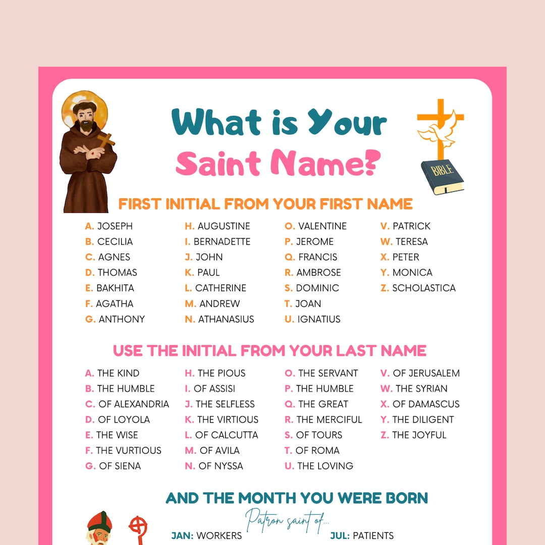 Bible Games, What is Your Saint Name?, Bible Study Games, JW Bible ...