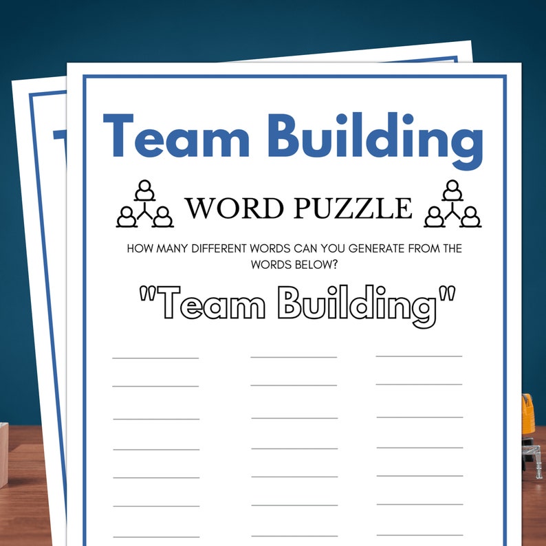 Team Building Games, Word Puzzle, Team Building Games for Co-workers ...