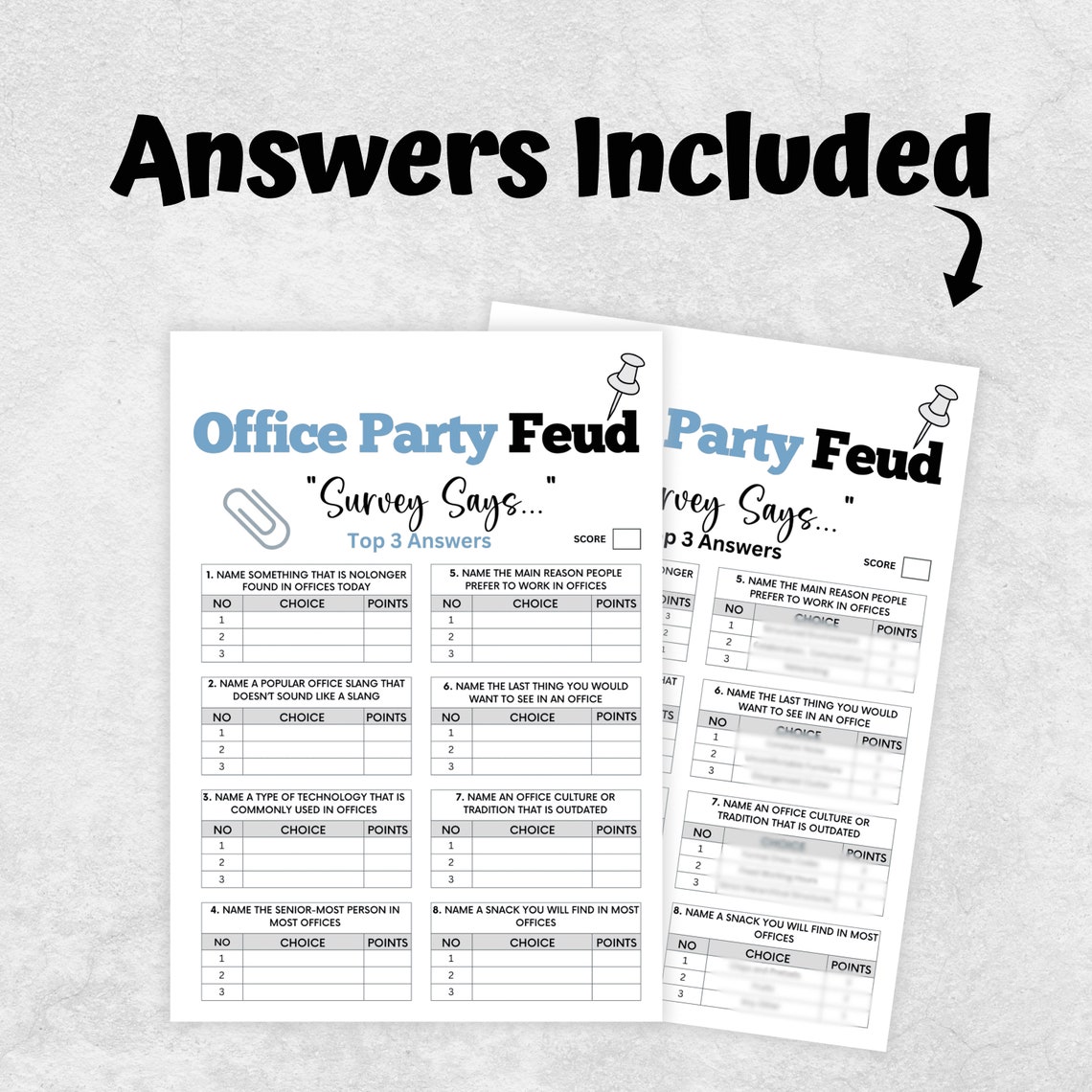 Office Party Trivia, Office Party Feud, Work Party Games, Staff ...