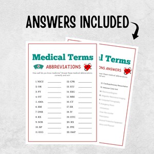 Nurse Party Games, Medical Abbreviations, Nurse Graduation Games, Nurse ...