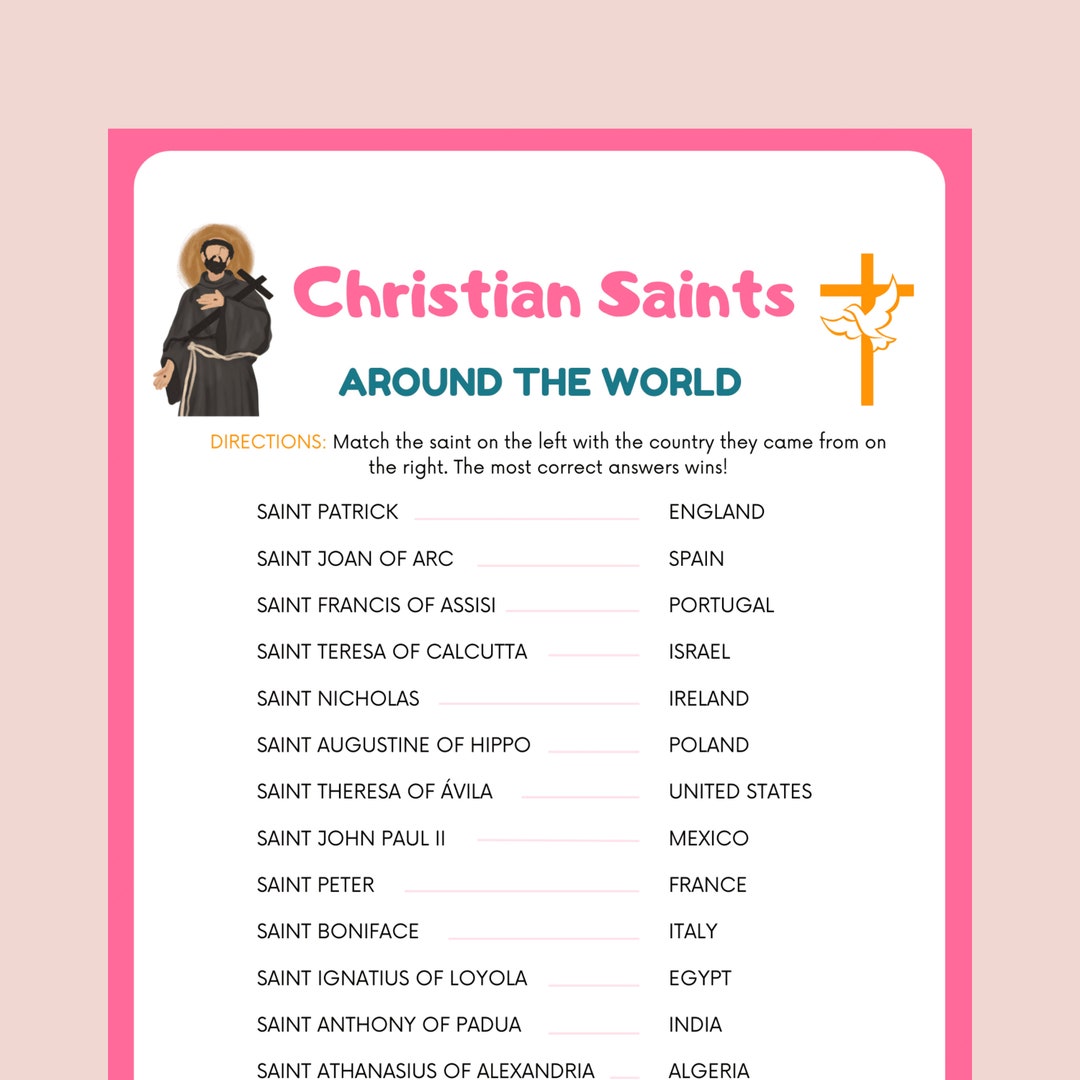 Bible Games, Saints Around the World, Bible Study Games, All Saints Day ...