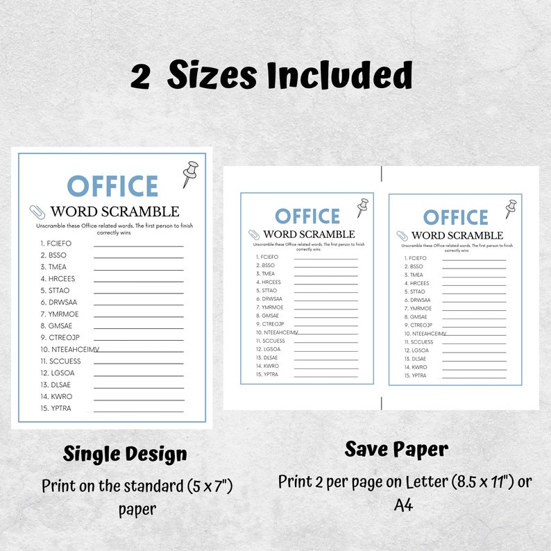 Office Party Games, Word Scramble, Work Party Games, Staff Appreciation ...