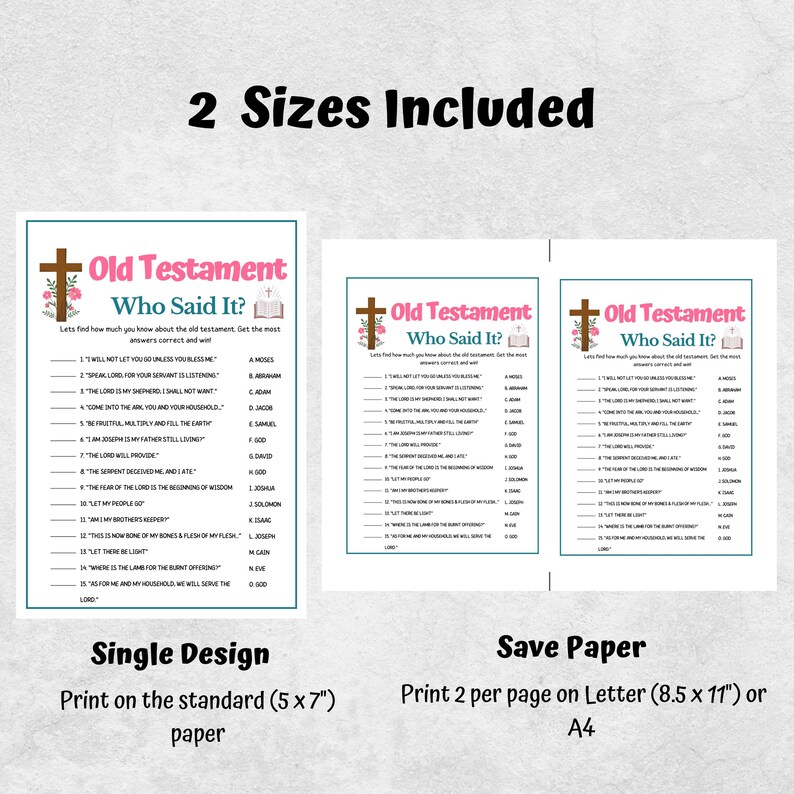 Bible Games, Old Testament Trivia, Who Said It, Bible Games, Bible ...