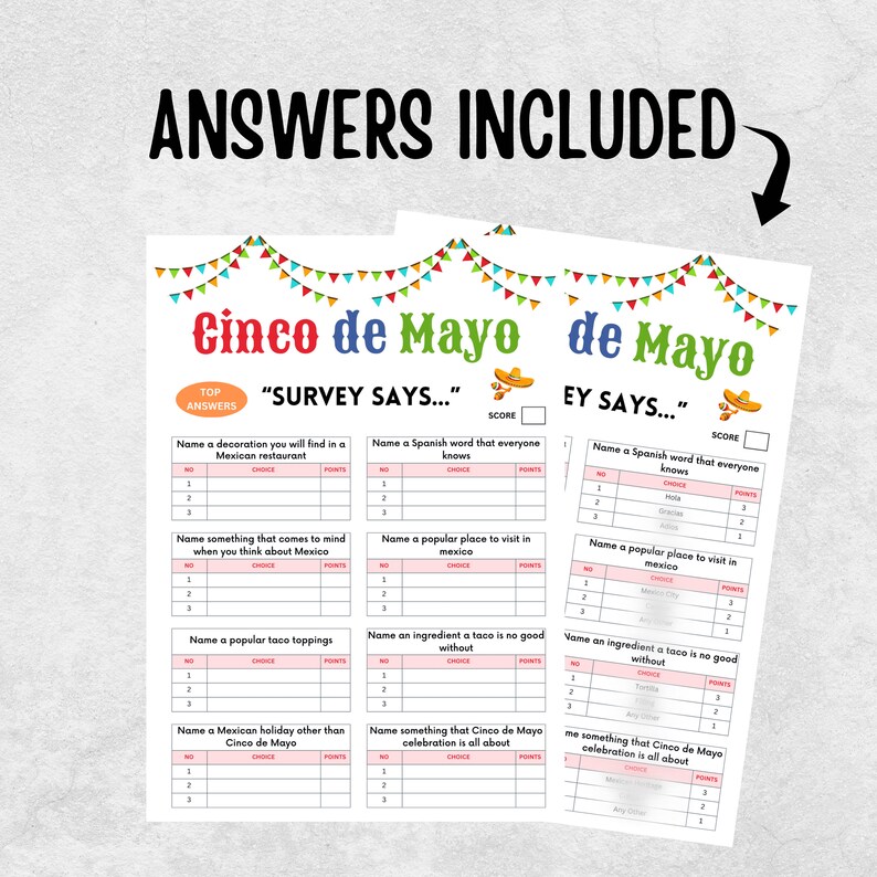 Cinco De Mayo Trivia, Family Feud, Cinco De Mayo Family Feud, Cinco De ...