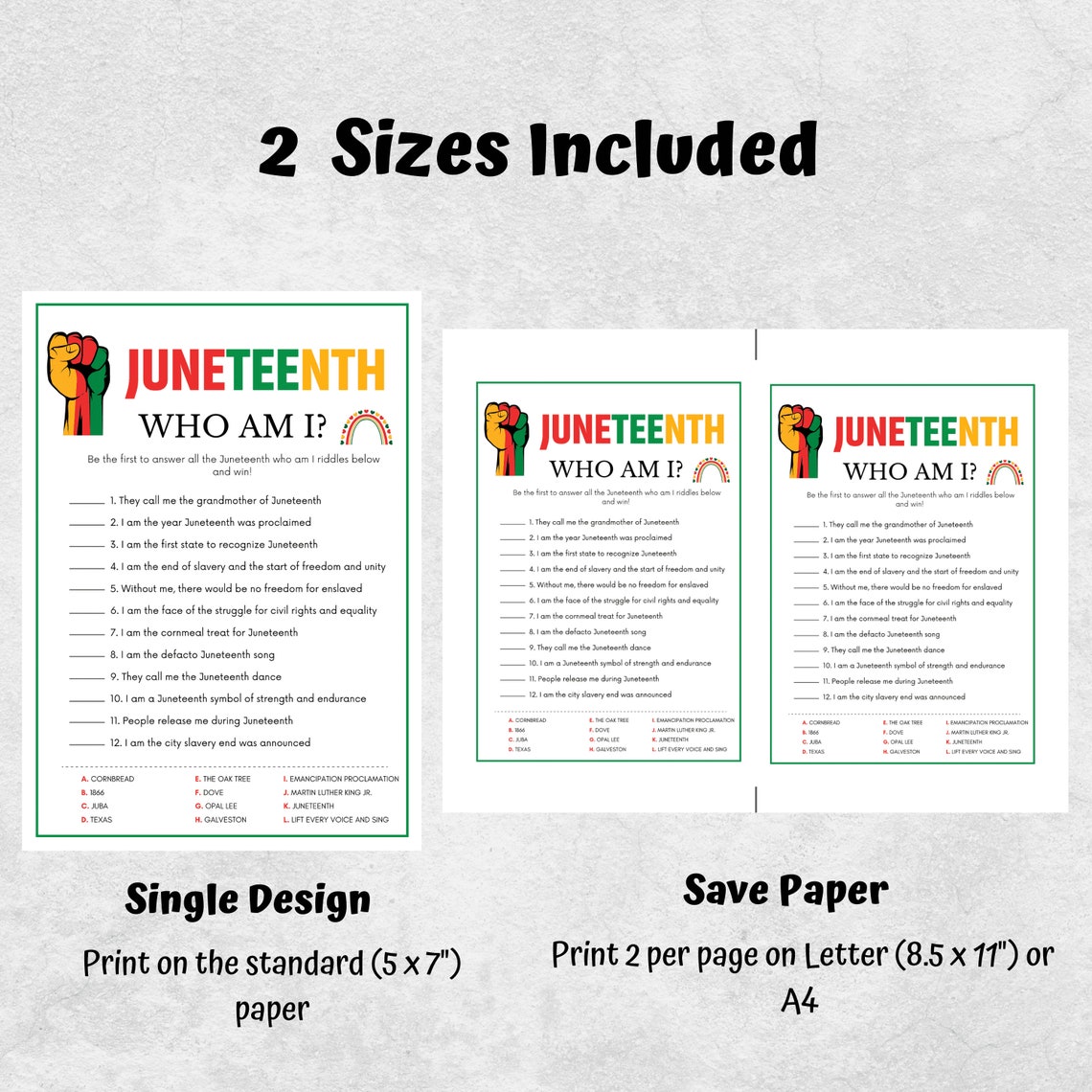 Juneteenth Games, Who Am I, Juneteenth Riddles, Juneteenth Party Games ...