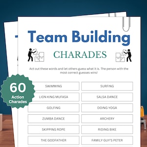 Team Building Games, Action Charades, Party Games for Workmates ...