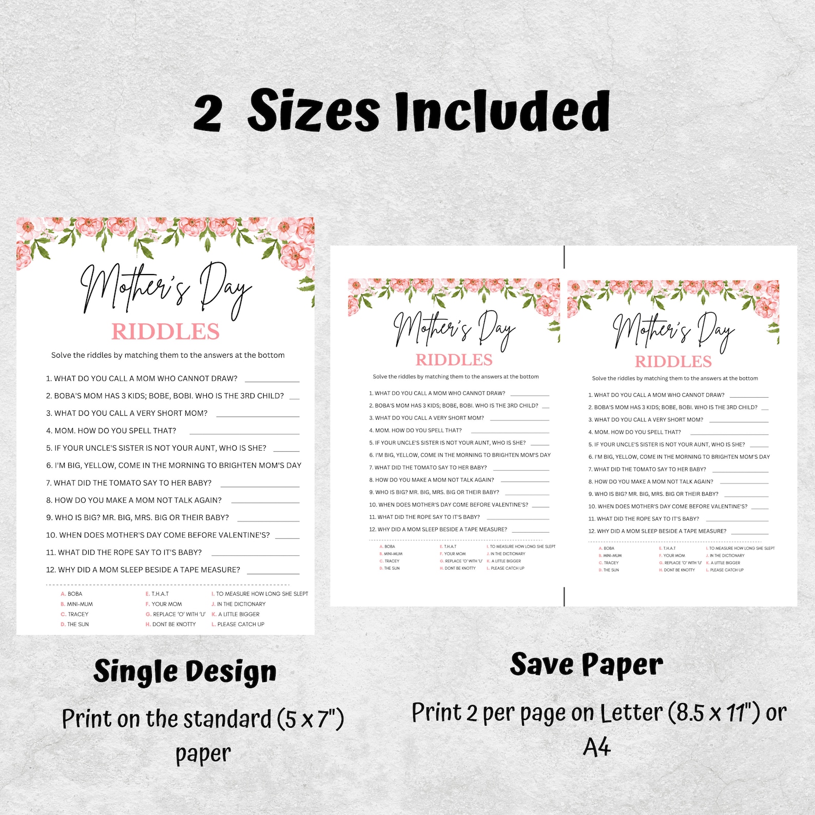 Mothers Day Trivia, Riddles for Kids, Adults, Family Games Night ...