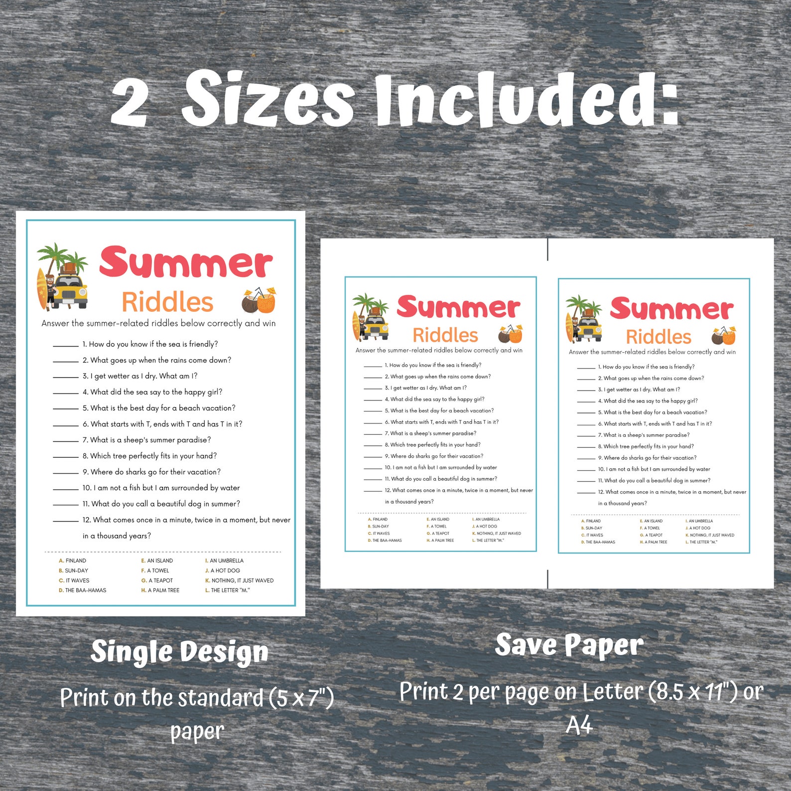 Summer Games Bundle, 35 Game MEGA Bundle, Sumer Party Games for Kids ...