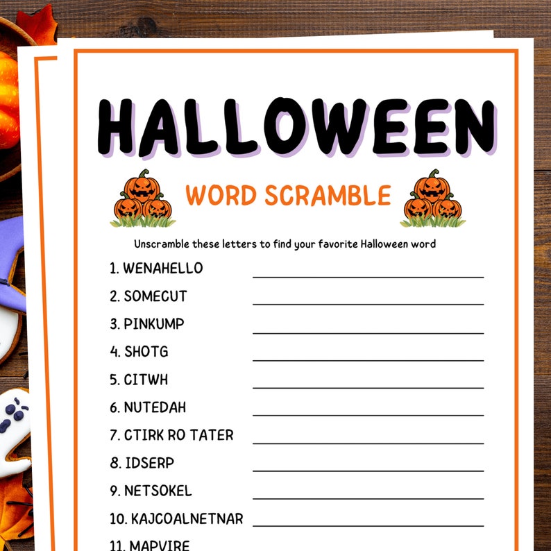 Halloween Games Printable Halloween Party Games for Kids and Adults ...
