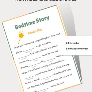 Madlibs, Madlibs for Kids, Games for Kids, Bedtime Story, Bedtime Story ...