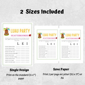 Luau Party Games, Scattergories, Luau Games, Aloha Party Games ...