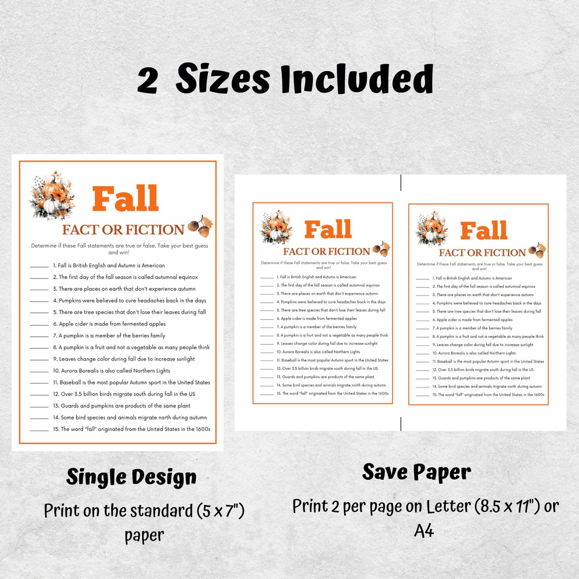 Fall Games, Fact or Fiction, Fall Games for Kids, Fall Games for Adults ...