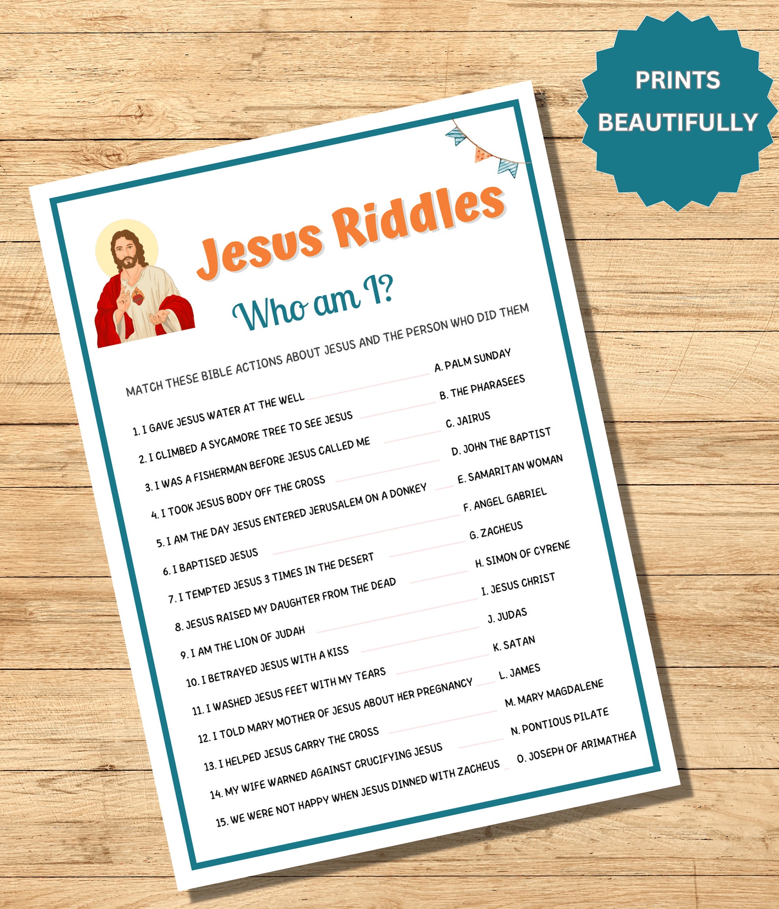 Bible Games, Jesus Riddles, Who Am I, Bible Games for Kids & Adults ...
