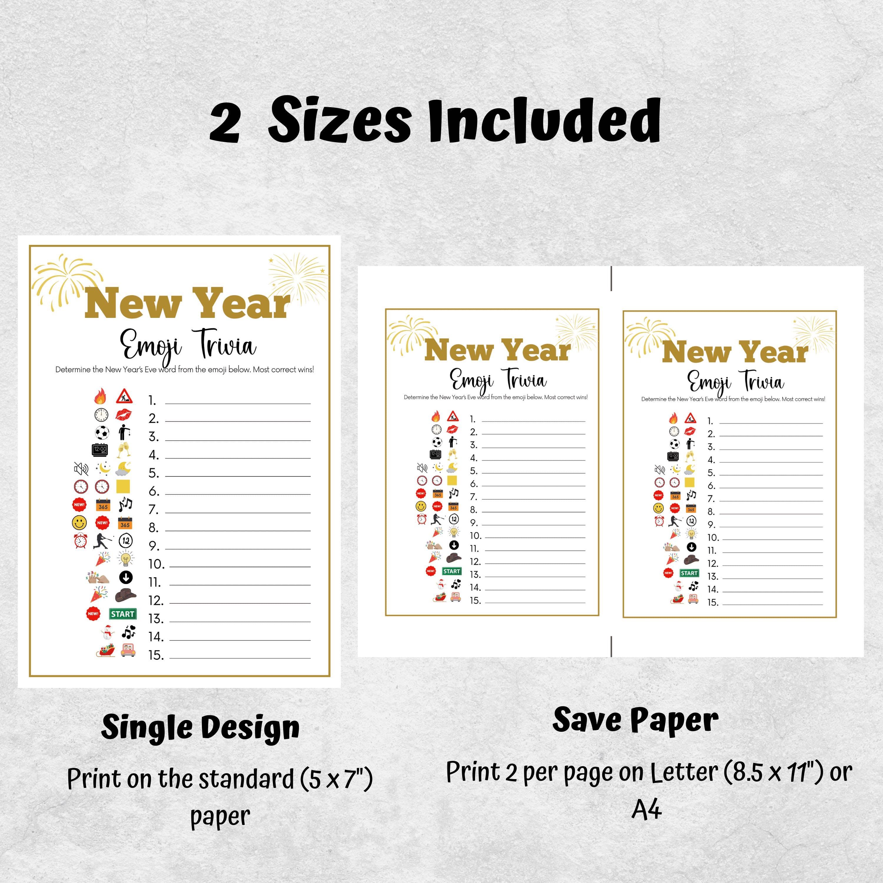 New Year Games, Emoji Trivia, New Year Party Games, New Year's Eve ...