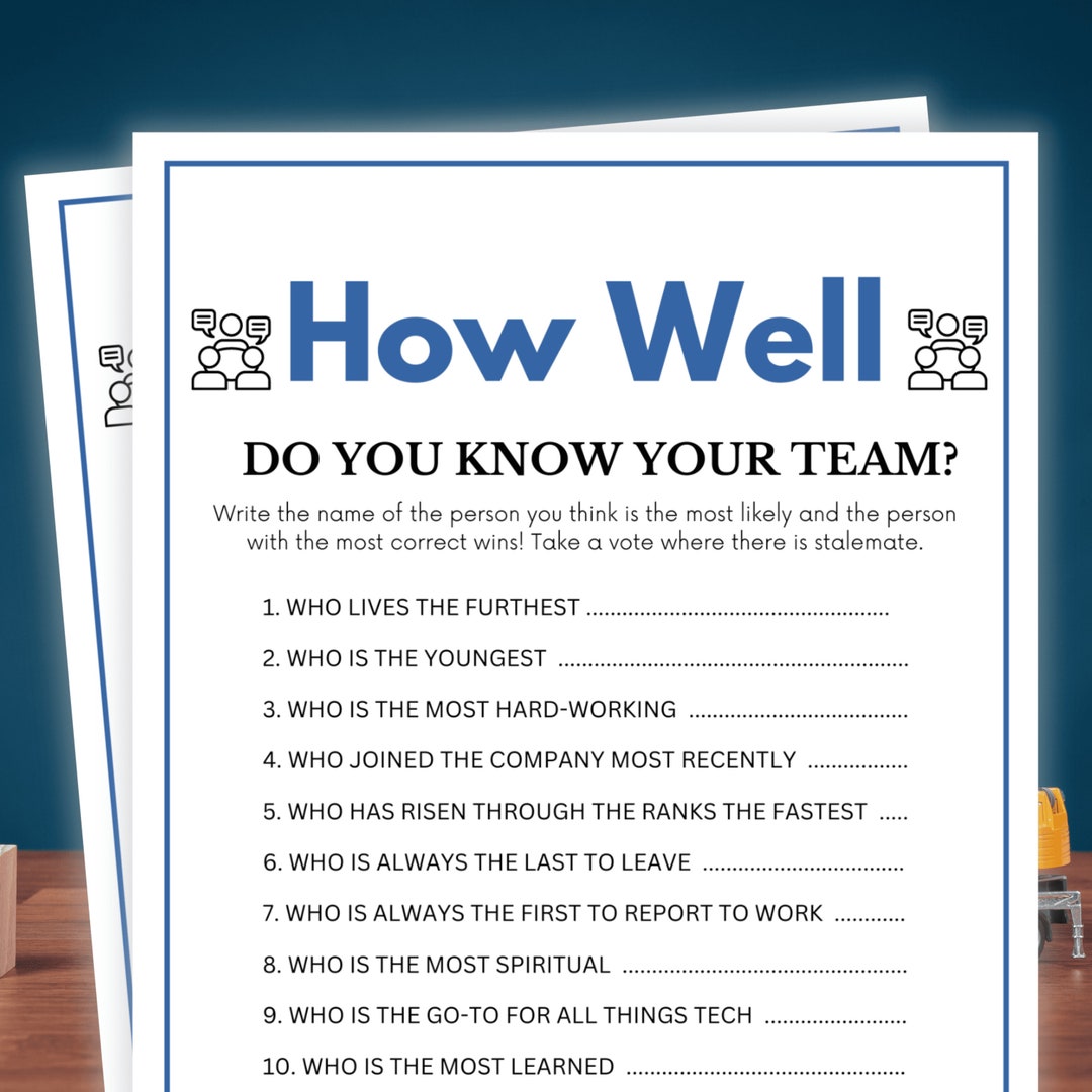 Team Building Games, How Well Do You Know Your Team?, Team Building Activity, Coworker, Happy ...