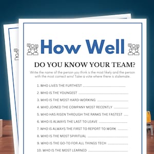 Team Building Games, How Well Do You Know Your Team?, Team Building ...