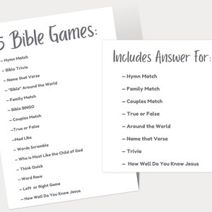 Bible Games Bundle, Bible Games, Bible Games for Kids and Adults ...