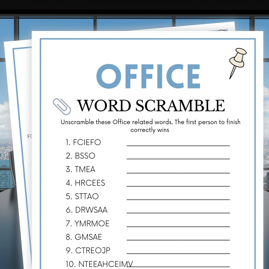 Office Party Games, Word Scramble, Work Party Games, Staff Appreciation ...