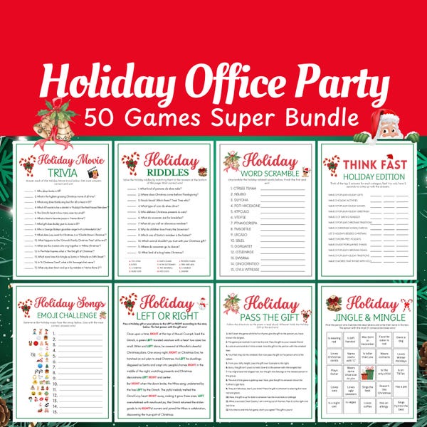 Office Holiday Party Games - Etsy