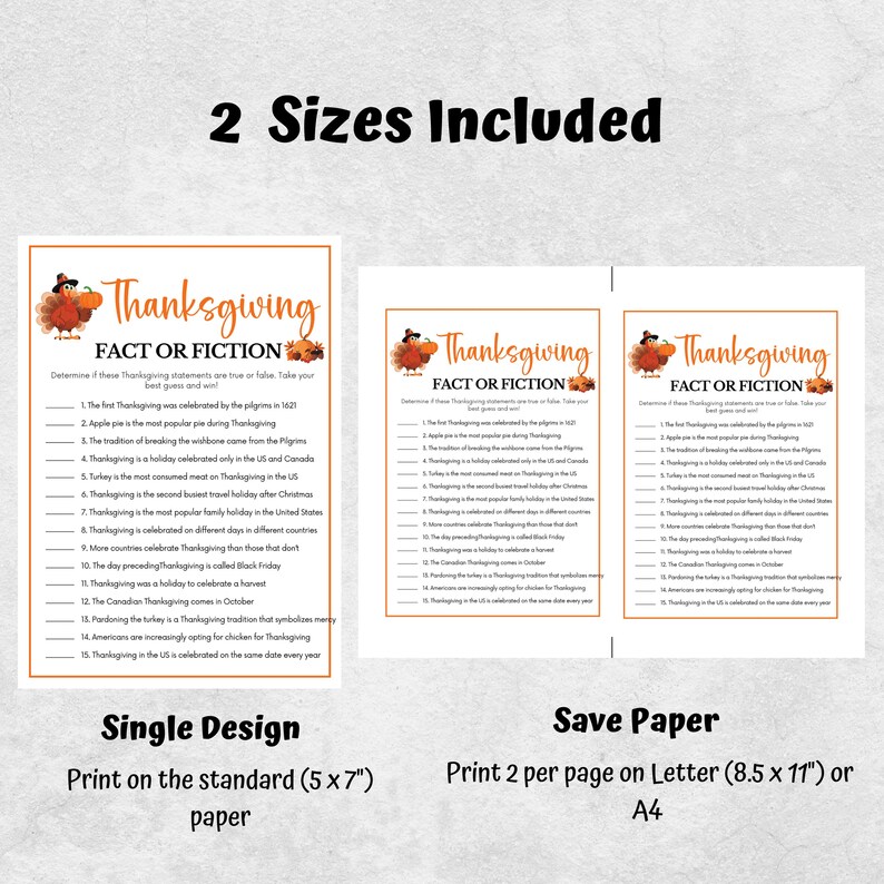 Thanksgiving Games, Fact or Fiction, Thanksgiving Party Games ...