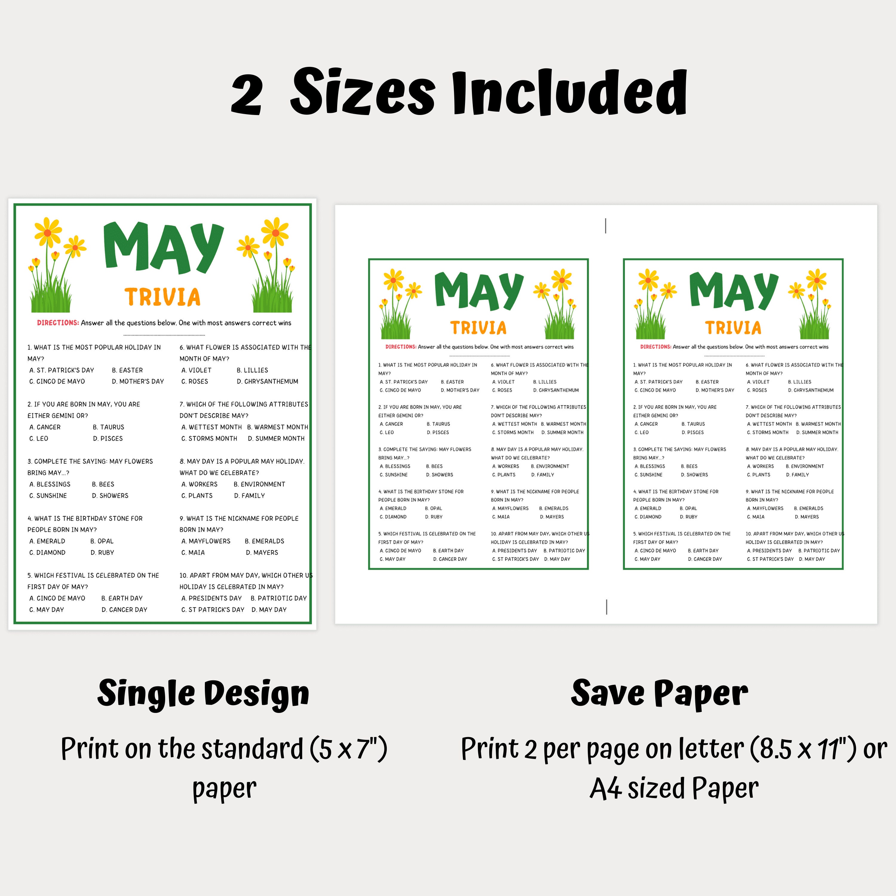 May Trivia, May Games for Kids, May Party Games, May Games for Adults ...