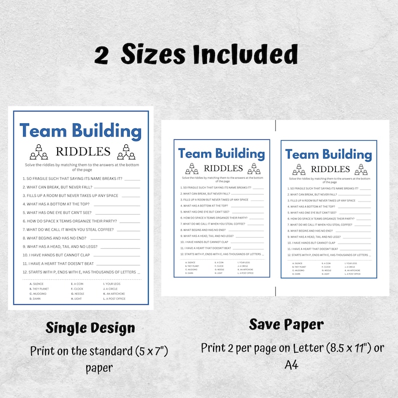 Team Building Riddles, Team Building Games, Team Building Trivia, Party ...