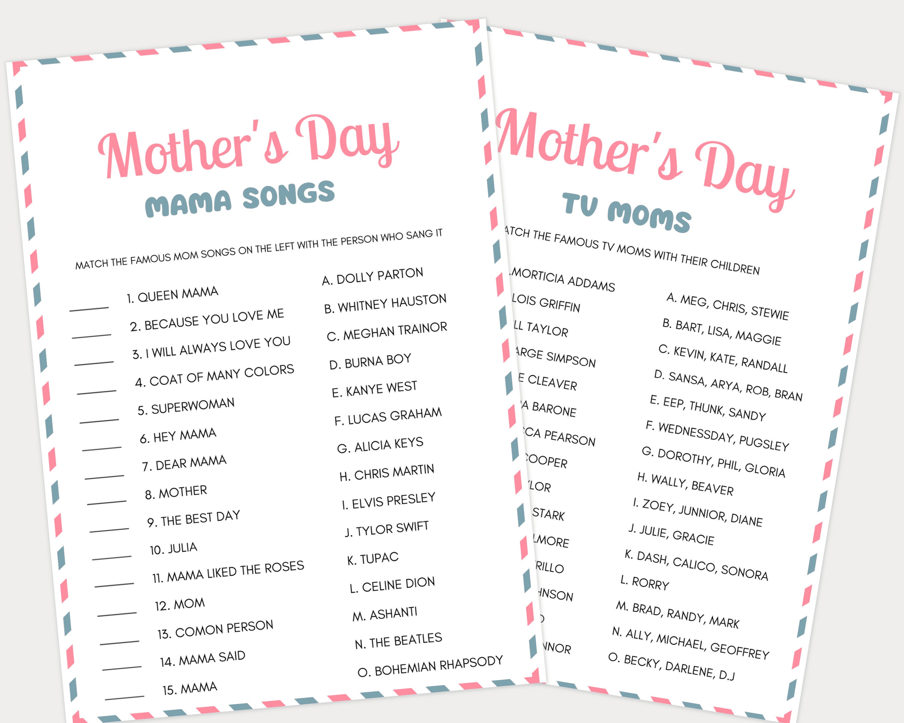 Mothers Day Games, Mother's Day Games Bundle, Mother's Day Party Games ...