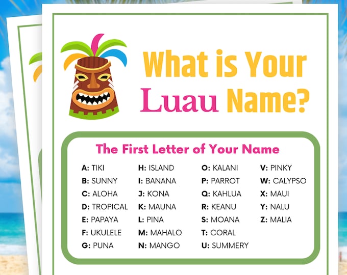 Luau Party Game Bundle, Printable Luau Games, Luau Party Games for ...