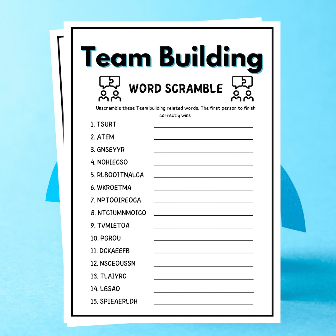 Team Building Word Scramble Team Building Games Office Party Games ...