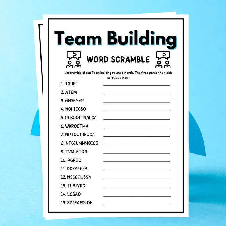 Team Building Word Scramble Team Building Games Office Party Games ...