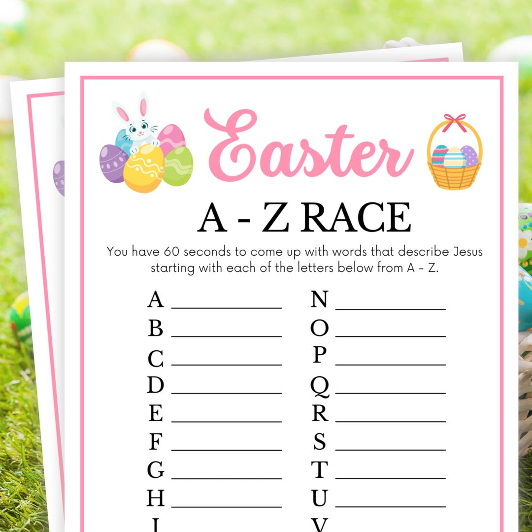 Easter Games, Easter A to Z Word Race, Easter Games for Kids, Easter ...