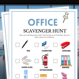 Office Games, Scavenger Hunt, Office Party Games, Team Building Games ...