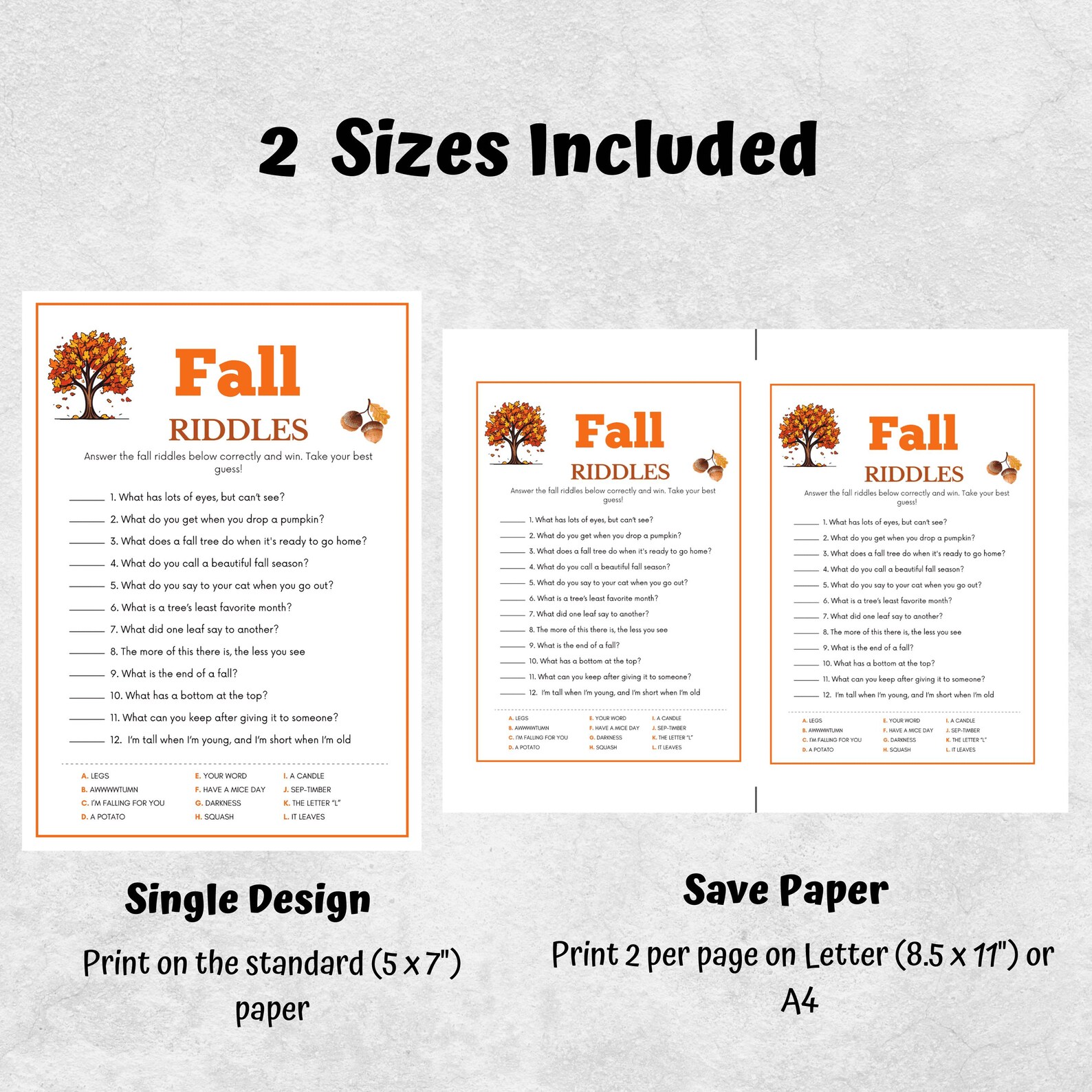 Fall Riddles, Fall Games, Autumn Riddles for Kids and Adults, Fall ...